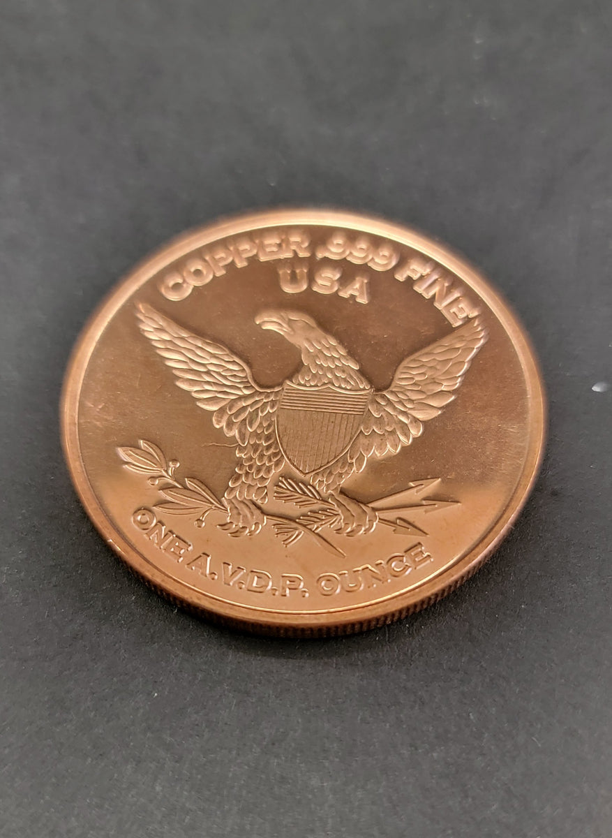 Copper Coin Megalodon Shark .999 copper